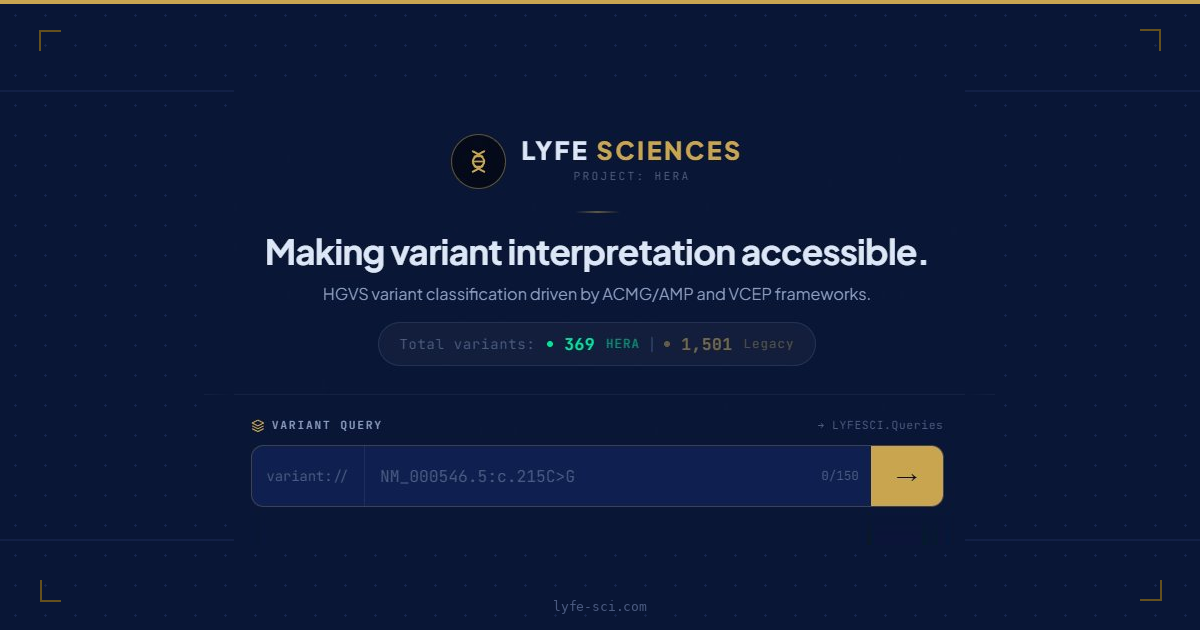 LYFE Sciences · Automated Genetic Variant Interpretation